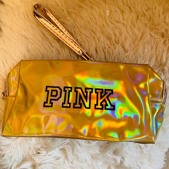 PINK Victoria's Secret | Bags | Pink Cosmetic Case New With Strap ...